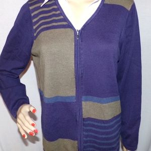 Allison Daley | Sweaters | Womans Collared Sweater Jacket Allison Daley ...
